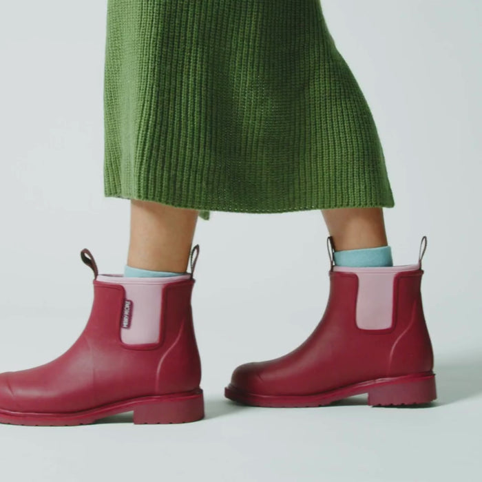 Red Wellington Boots // Beetroot & Light Pink Wellies